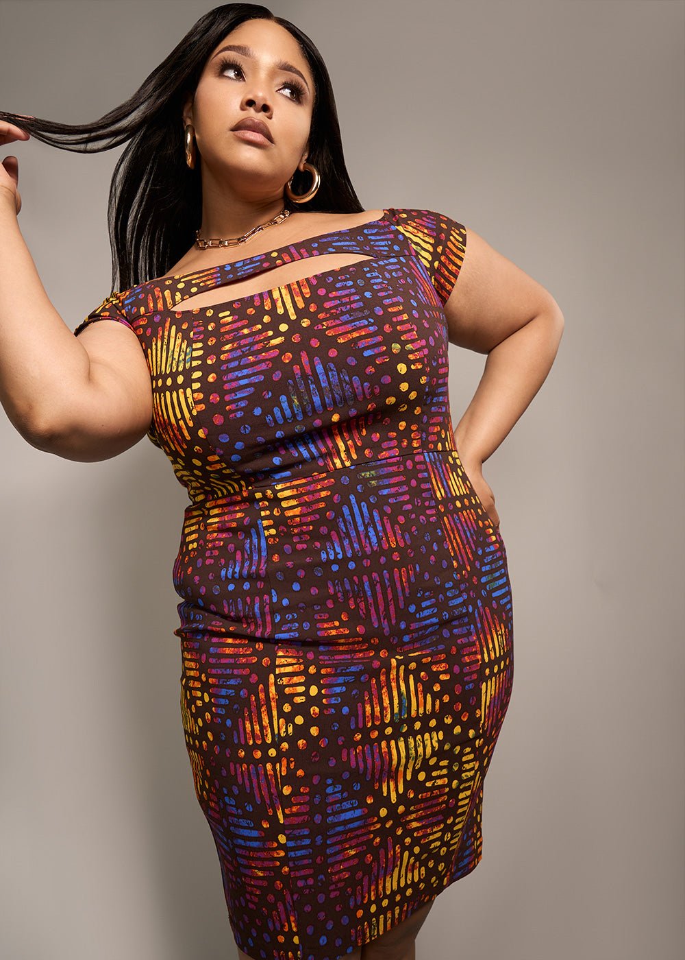 Keruba Women’s African Print Stretch Dress | Diyanu