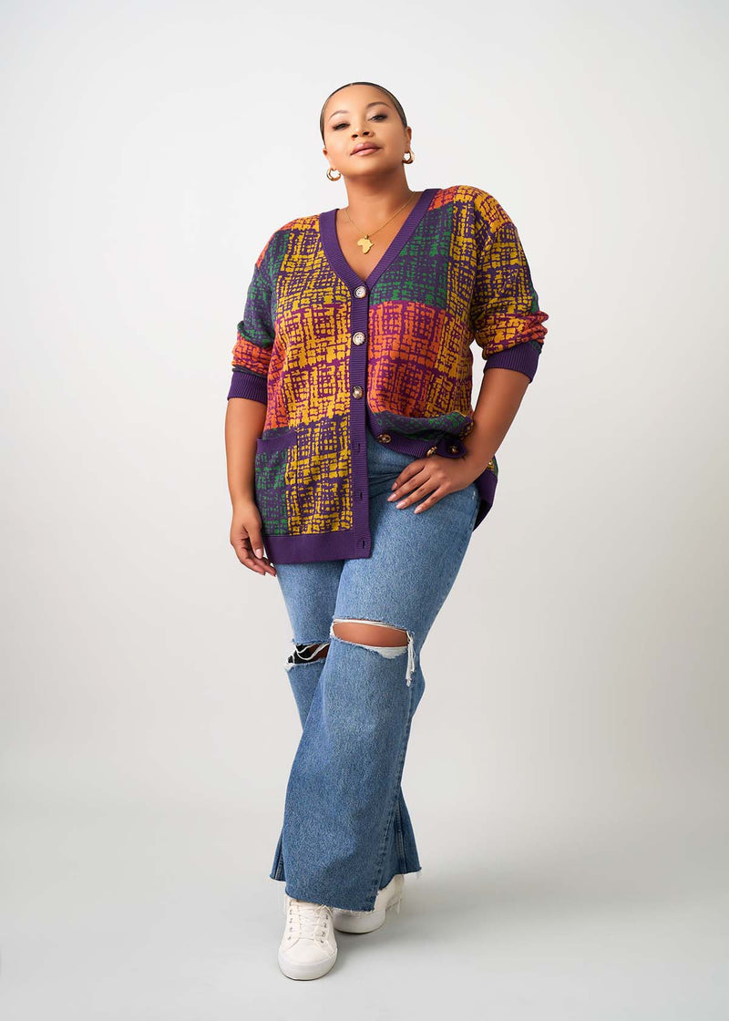 Mansa Women’s African Print Cardigan | Diyanu