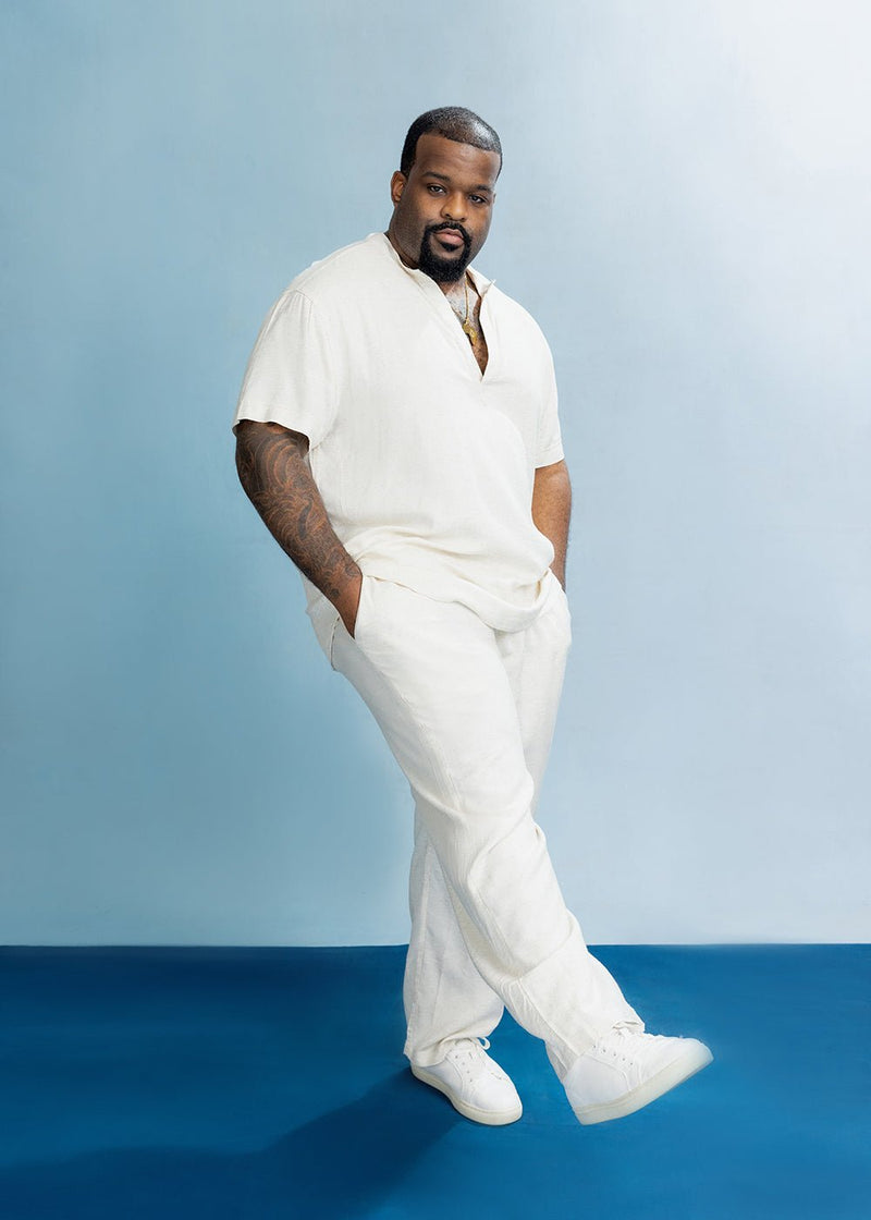 Refiloe Men's African Linen Blend Tunic Shirt (Sand) – D'IYANU