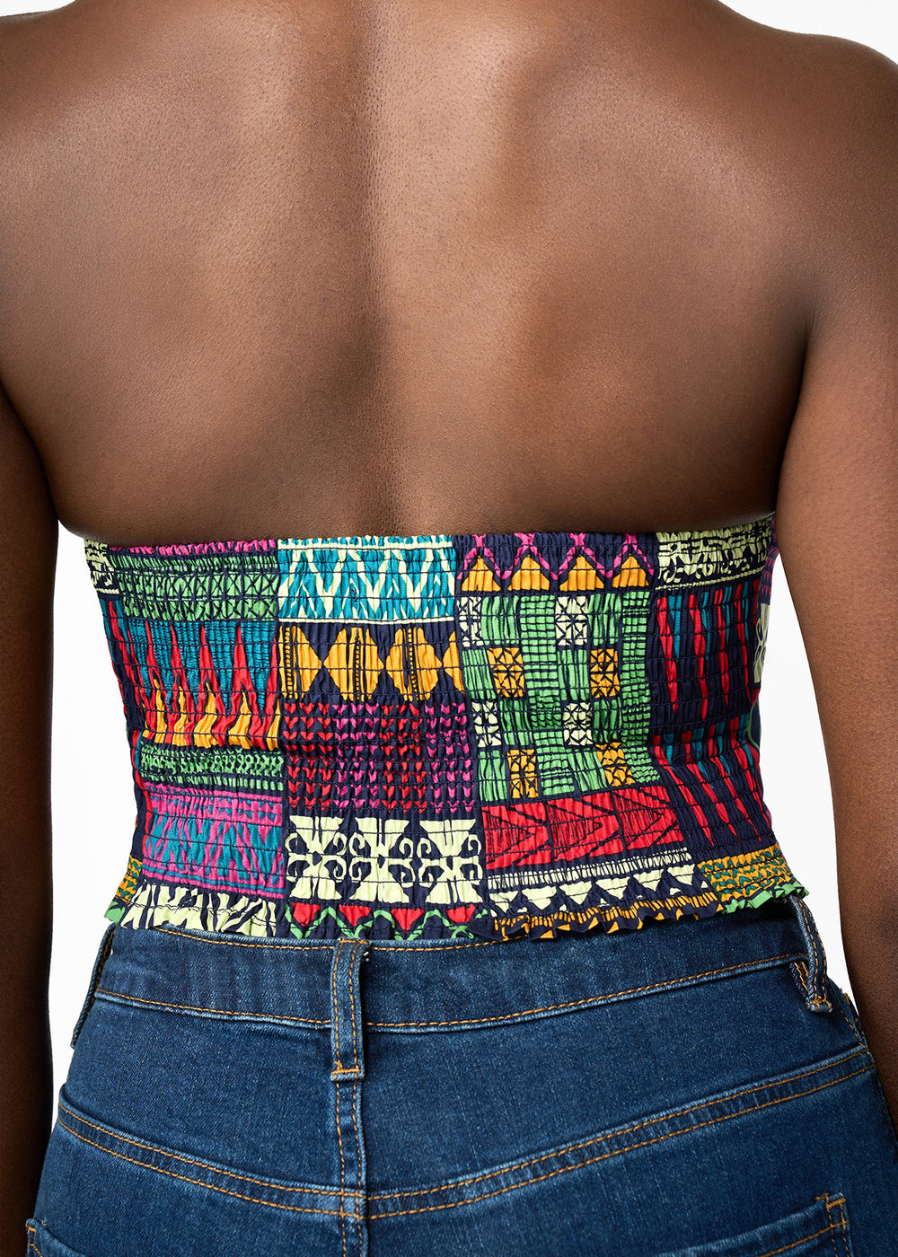 Tanina Bandeau Top – Green Navy