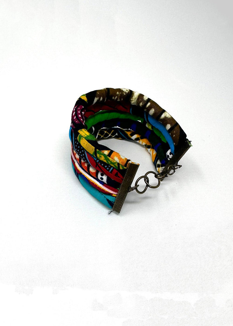 Asabi Women's African Print Layered Bangle Bracelet